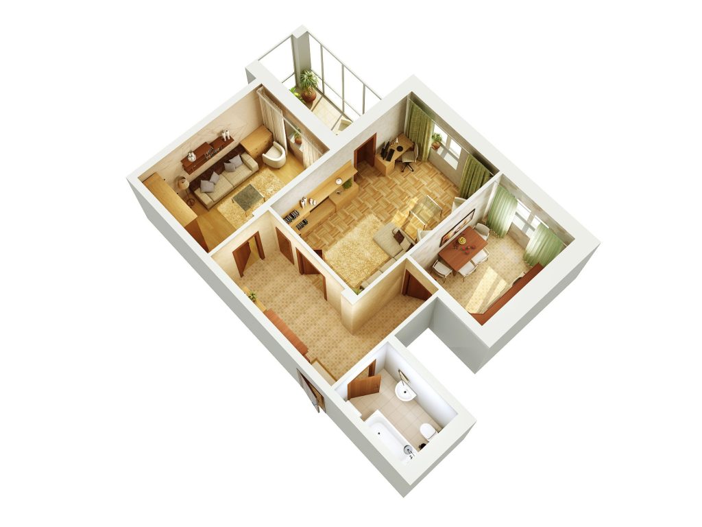 Ideas for planning a three-room apartment